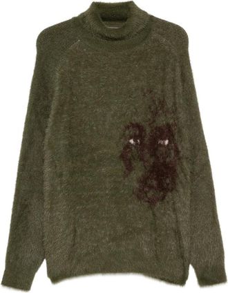 KidSuper Studios Graphic-intarsia High-neck Sweater