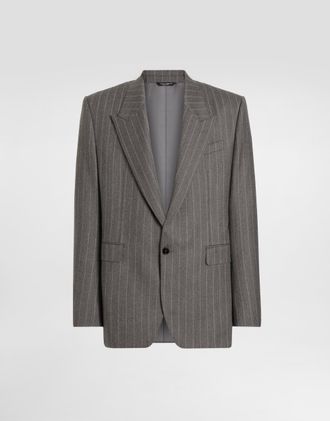 Dolce & Gabbana Palermo Single-breasted Pinstripe Wool Jacket - Mann Collection n/d 48