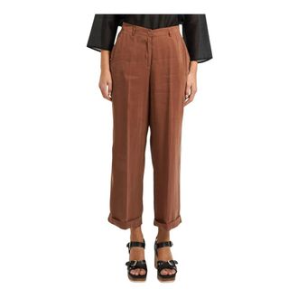 Gaud&igrave; Femme, Pantalons, Brun, Taille: 44 FR Pantalon Palazzo