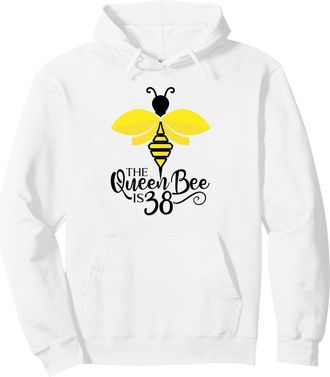 BDAZ 38. Geburtstag The Queen Bee is 38 Years Old Bumblebee Pullover Hoodie