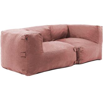Oviala Salon de jardin modulable avec 2 fauteuils dangle terracotta - Mixi