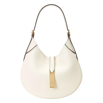Polo Ralph Lauren Leder-Schultertasche mit Reitergef&uuml;hl - - Bags - Damen - Wei&szlig; - ONE SIZE
