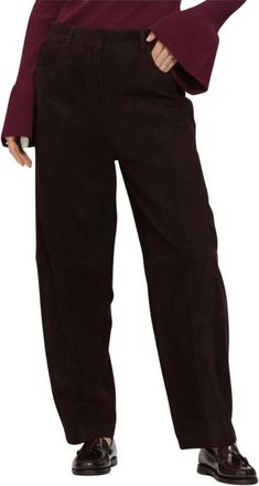 Ibana Parla Wildlederbuxe - - Trousers - Damen - Braun - M