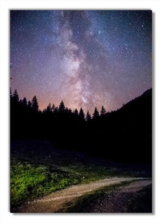 Wallario selbstklebendes Poster - Pfad zur Milchstra&szlig;e, Aufkleber in Premiumqualit&auml;t, Klebefolie Gr&ouml;&szlig;e: 70 x 100 cm (Riesenposter)