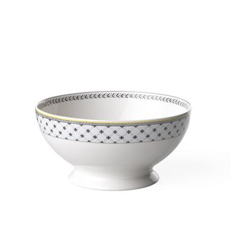 Villeroy & Boch Villeroy und Boch Audun Ferme Sch&uuml;ssel, 2 L, Premium Porzellan, Wei&szlig;/Grau