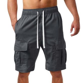 Generic Short cargo pour homme, short de jogging avec cordon de serrage &agrave; la taille, short d&eacute;contract&eacute; de gym, de d&eacute;tente et dext&eacute;rieur pour gym, motard et co