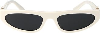 Miu Miu Lunettes De Soleil - Blanc