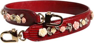 Dolce & Gabbana Blumige Schultertasche - - Bags - Damen - Rot - ONE SIZE