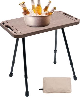 Generic Klappbarer Picknicktisch, tragbarer Strandtisch | Beistelltisch f&uuml;r Camping im Innen- und Au&szlig;enbereich, Teleskoptisch aus Aluminiumlegierung mit Aufbe