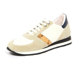 Alviero Martini 1A Classe Vintage-Effekt Schuhe in Wei&szlig;/Beige/Blau - - Shoes - Herren - Wei&szlig; - 40 EU