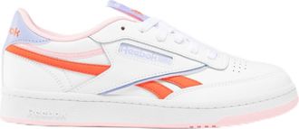Reebok Unisex Kinder Club C Revenge Sneaker,Ftwwht Orgfla Pnkglw,34.5 EU