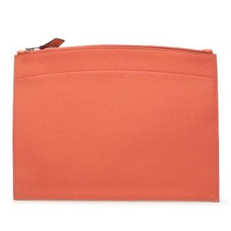 Herm&egrave;s Pre-owned Bazar Pouch - Femme - Pre-owned - Orange - Taille: ONE Size