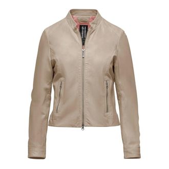 Bomboogie Femme, Vestes, Gris, Taille: 42 FR Blouson en cuir