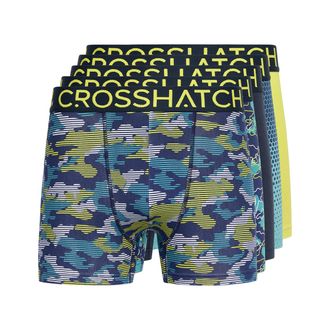 Crosshatch Herren Boxershorts Shorts (5 St&uuml;ck) Multipack Unterw&auml;sche Geschenkset Herrenfarbe Boxershorts(S,Lime/Teal/BBERRY)