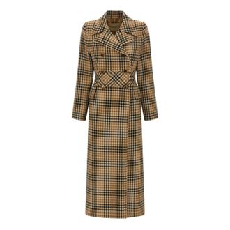 Valentino Garavani Hahnentritt Wollmantel - - Coats - Damen - Braun - XS