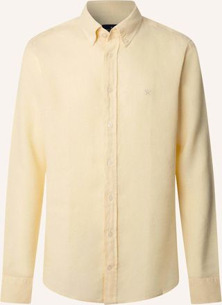 Hackett Freizeithemd Ess Gmd Linen Brpt gelb