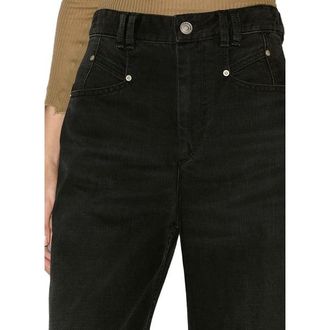 Isabel Marant Jean ample Lemony taille haute en denim de coton