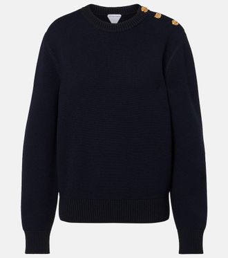 Bottega Veneta Pull Knot en laine et coton m&eacute;lang&eacute;