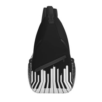 AOOEDM Music Notes Sling Bag Casual Crossbody Music Pattern Umhängetasche Rucksack Chest Daypack