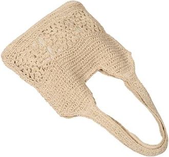 Beaupretty Sac Cabas Femme Capacit&eacute; Importante Paille Tiss&eacute;e Creuse Sac Bandouli&egrave;re Sous-bras L&eacute;ger et R&eacute;sistant pour Plage Voyage et Usage Quotidien