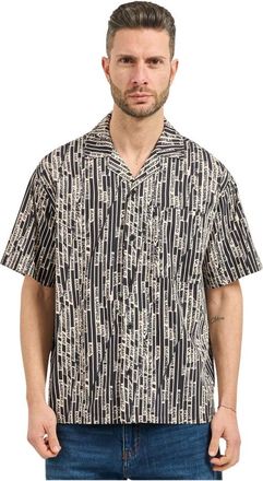 Karl Lagerfeld Homme, Chemises, Multicolore, Taille: M All Over Printed Short Sleeve Shirt