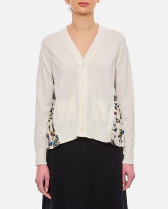 sacai Car Race / Tropical-print Cardigan