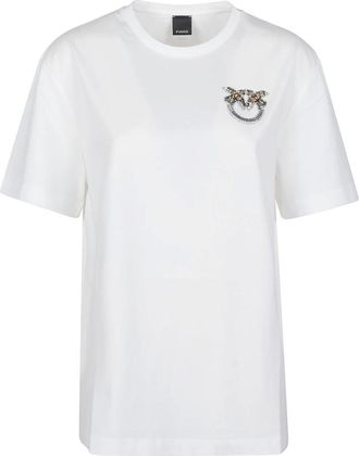 Pinko Pinko, Femme, Tops, Blanc, Taille: 42 FR T-shirt Strepitoso