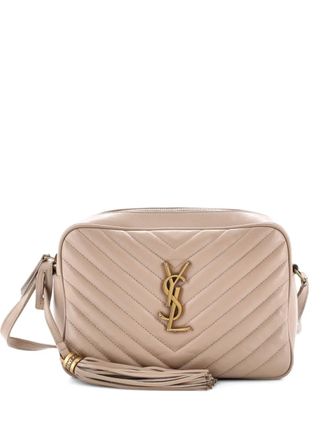 Saint Laurent petit sac &agrave; bandouli&egrave;re Lou Camera Bag Matelass&eacute; Chevron en cuir - Tons neutres