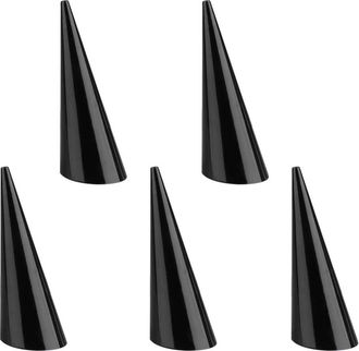 Healifty 10 Stück Ringständer Ringhalter Desktop Acryl Schmuck Halter Ornament für Home Shop (weiß + schwarz)