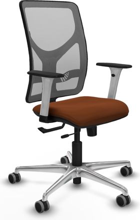 Piqueras y Crespo Home Office B&uuml;rostuhl mit wei&szlig;en und schwarzen Armlehnen, h&ouml;henverstellbare Lendenwirbelst&uuml;tze, ausgestattet mit Syncro/Traslack und Schneideschaum, G