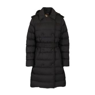 Burberry Femme, Manteaux, Noir, Taille: 36 FR Doudoune mi-longue &agrave; capuche en nylon