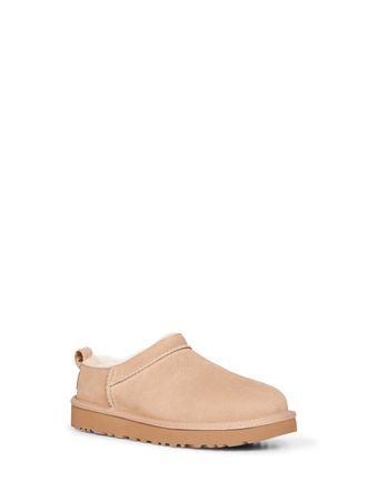 UGG Womens Mules Sand Classic Micro Beige Calfskin Leather Sandal