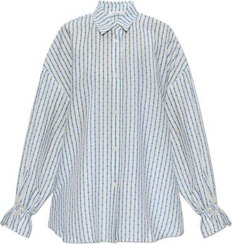 American Vintage Femme, Blouses et Chemises, Bleu, Taille: 36/38 FR Zivow Oversize Shirt