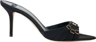 Elisabetta Franchi Femme, Chaussures, Noir, Taille: 38 EU Sabots en cuir