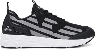 Emporio Armani Schwarze Herren-Sneaker mit Logo-Aufdruck, Schwarz, 45 1/3 EU