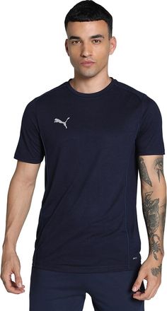 Puma Unisex Teamfinal Casuals Tee T-Shirt, Marineblau Silber, XL