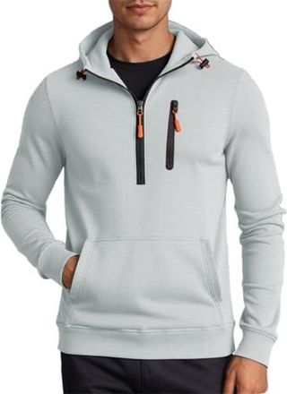 Generic Sweat a Capuche Homme Sweatshirt Hooded Hoodie Zipp&eacute; Doubl&eacute; en Fleece Pullover Casual avec Imprim&eacute; Confortable L&eacute;ger Mode Athl&eacute;tique Streetwear
