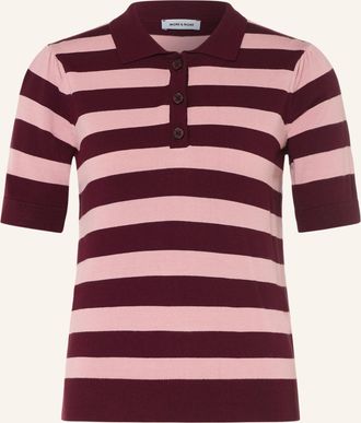 More & More More & More Strick-Poloshirt rot
