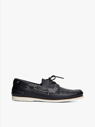 Tommy Hilfiger Chaussures bateau en cuir à lacets