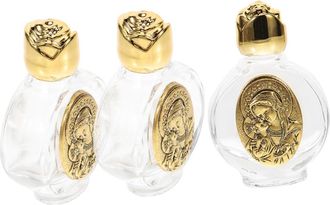 DOITOOL 3 St&uuml;ck Dekorative Glas Weihwasserflaschen mit Reliefmuster Wiederbef&uuml;llbar Kleine Segenswasserbeh&auml;lter f&uuml;r Zuhause und Reisen