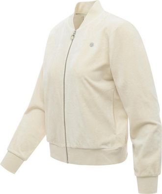 Ragwear Sweatjacke Doron Embossed Kuschelige Alltagsjacke in Samt-Optik