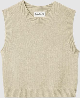 Eric Bompard Pull Sans Manches Cropped Avoine