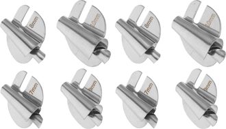 Supvox 8 St&uuml;ck Rollsaumfu&szlig; f&uuml;r N&auml;hmaschinen Verstellbare Saumf&uuml;&szlig;e 7-10mm aus Metall Vielseitiges Zubeh&ouml;r f&uuml;r Kantenverarbeitung bei Kleidung und Stoffen