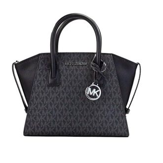 Michael Kors Michael Michael Kors Avril Sac à bandoulière avec fermeture Éclair sur le dessus Noir Petit logo, noir, Small