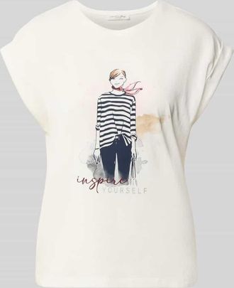 Christian Berg T-Shirt mit fixierten &Auml;rmelumschl&auml;gen