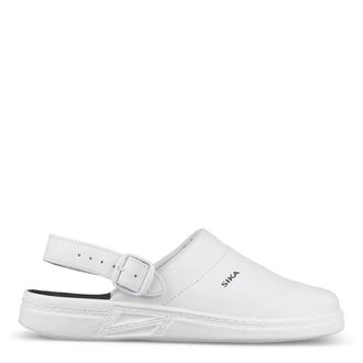 Sika SRC Pantoletten Herren & Damen mit Verstellbarem Fersenriemen | Pantolette Herren & Damen Schwarz aus Wasserabweisendem atmungsaktivem Leder | Ideal f