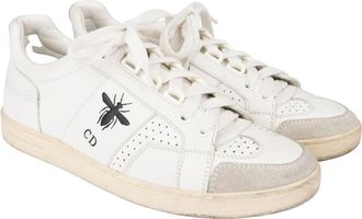 Dior Low-Top Sneaker - Christian Dior White Leather Bee Sneaker (35) - Gr. ONE_SIZE - in Wei&szlig; - f&uuml;r Damen