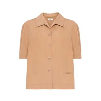 Chlo&eacute; Femme, Blouses et Chemises, Beige, Taille: 40 FR Polo E26