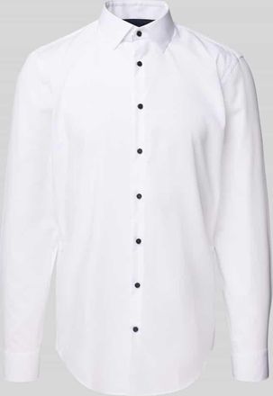 Jake*s Slim Fit Business-Hemd mit Knopfleiste