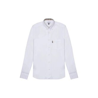 Aquascutum Denim Hemd mit Tasche Langarm - - Shirts - Herren - Wei&szlig; - L